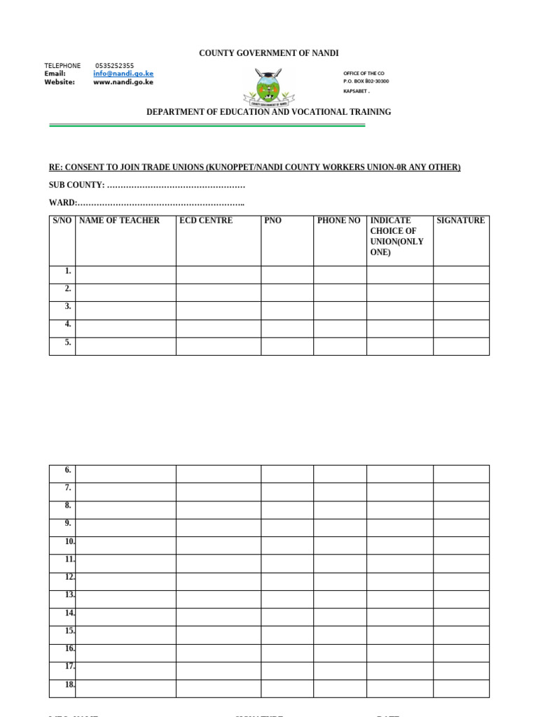 Consent To Join Union | PDF