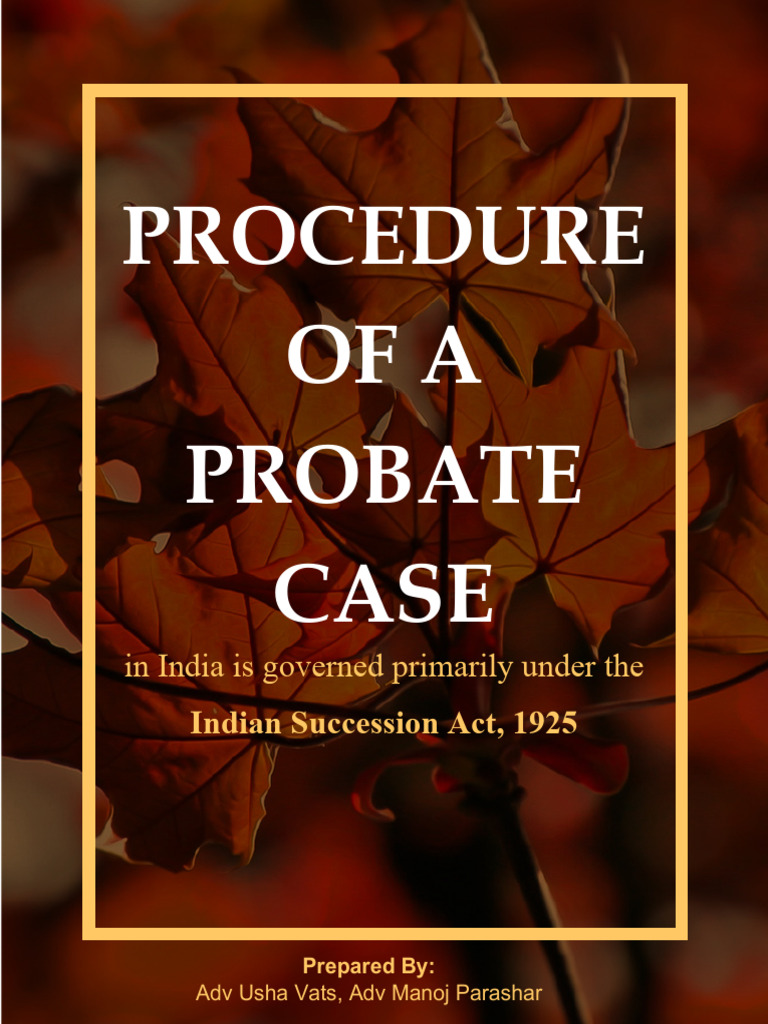 Procedure of A Probate Case | PDF | Probate | Will And Testament