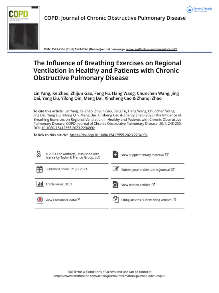 Breathing Exercises in COPD Patients | PDF | Chronic Obstructive ...