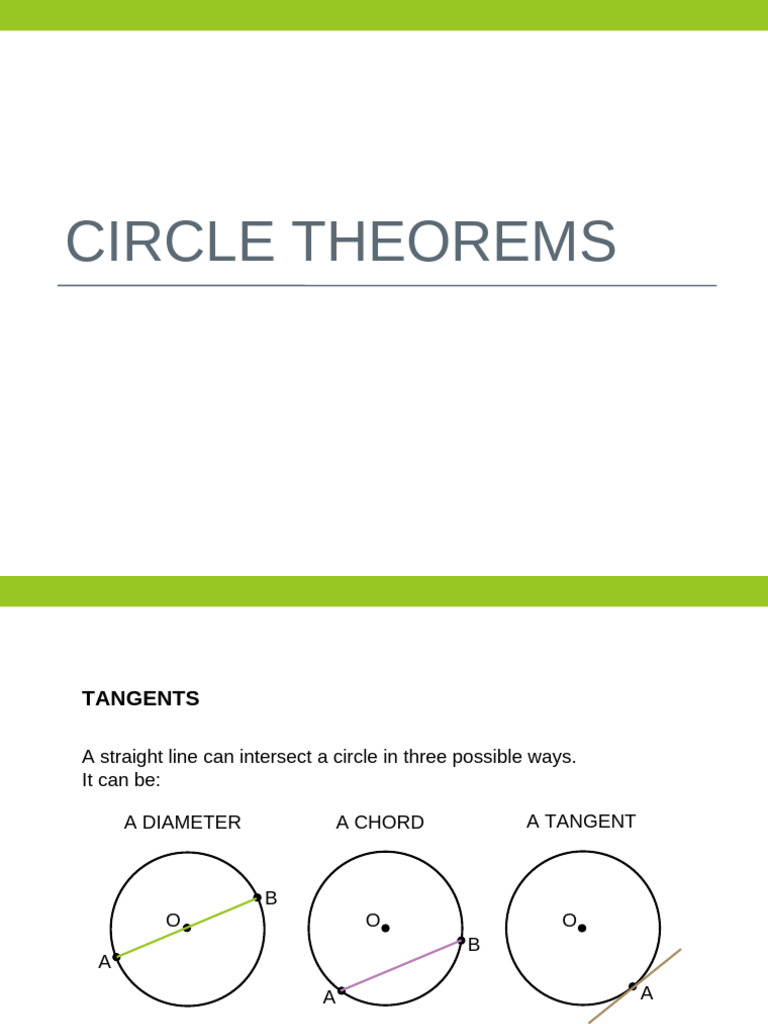 Circle Theorems and Tangent Properties | PDF | Circle | Perpendicular