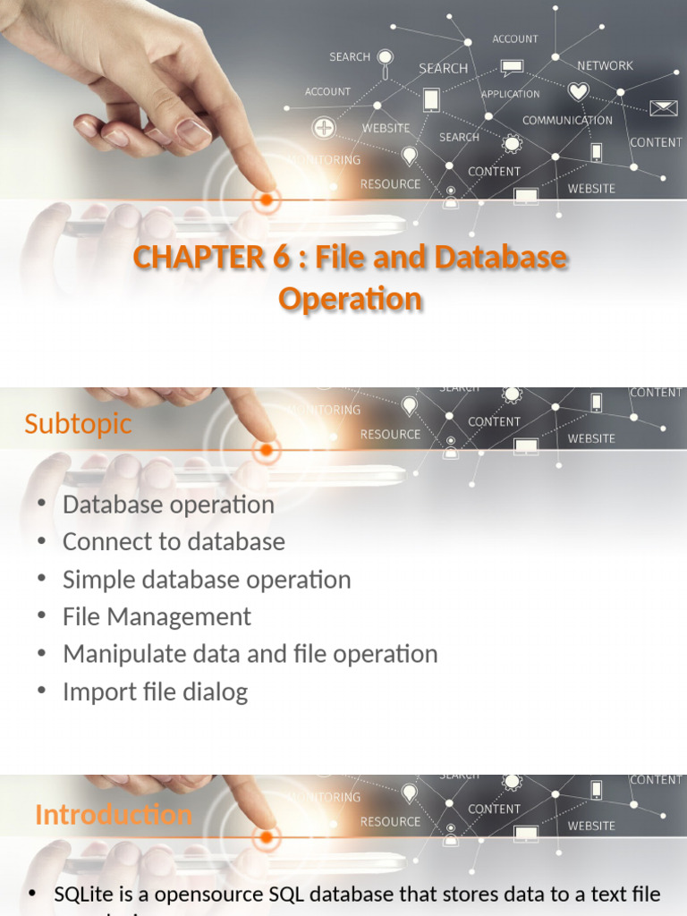 Chapter 6 - File and Database Operation | PDF | Databases | Computer File