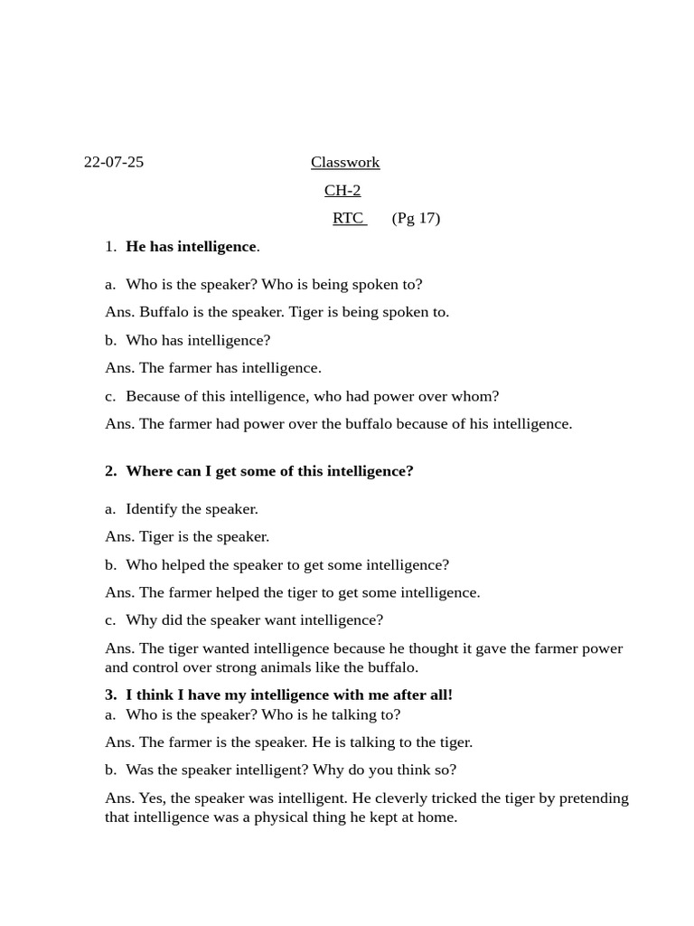 CH 2 Class III | PDF