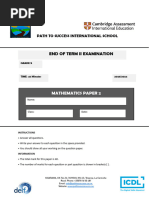 Grade 2 Cambridge Maths Test Paper | PDF | Symmetry | Shape