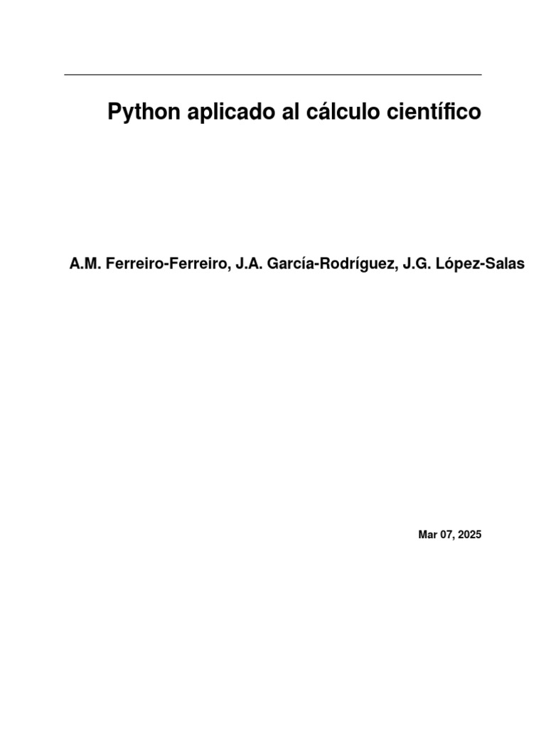 PythonaplicadoCálculoCientífico Mooc A2 | PDF | Python (lenguaje de programación) | Programación ...
