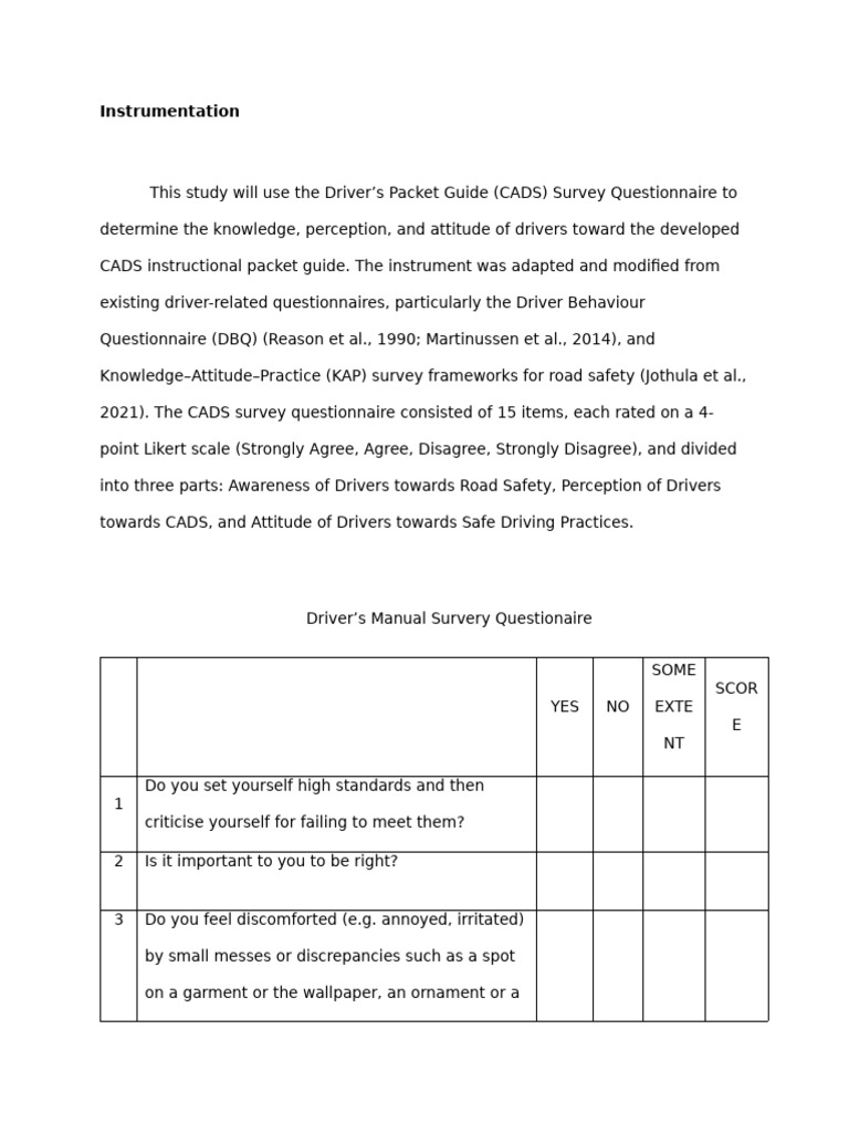 Instrumentation | PDF | Psychology | Psychological Concepts