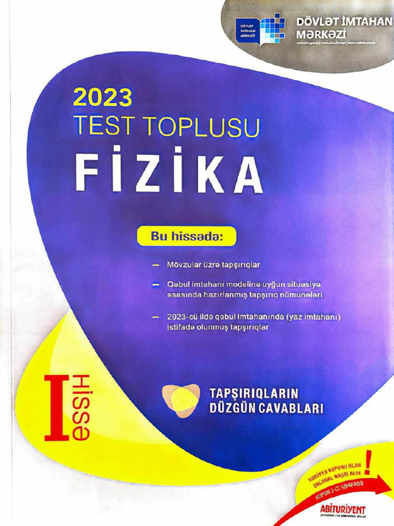 Fizika DM Test Toplusu 2023 I Hiss Compress 064653 | PDF