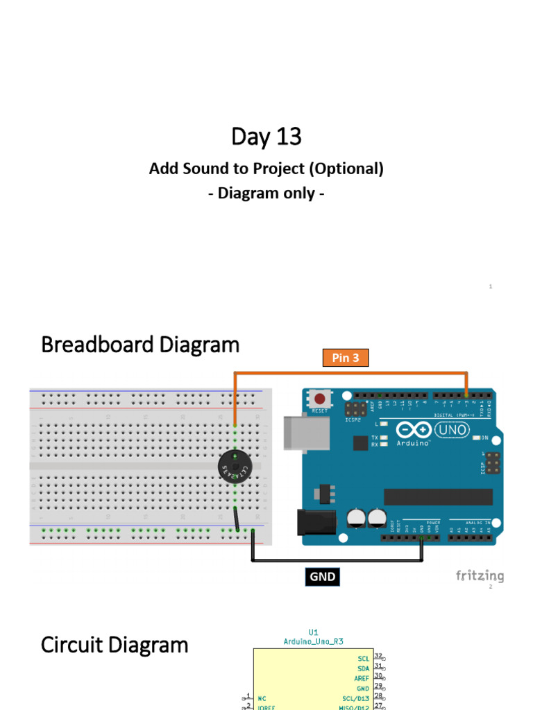 Day 13 - Add Sound To Project - Diagram Only | PDF
