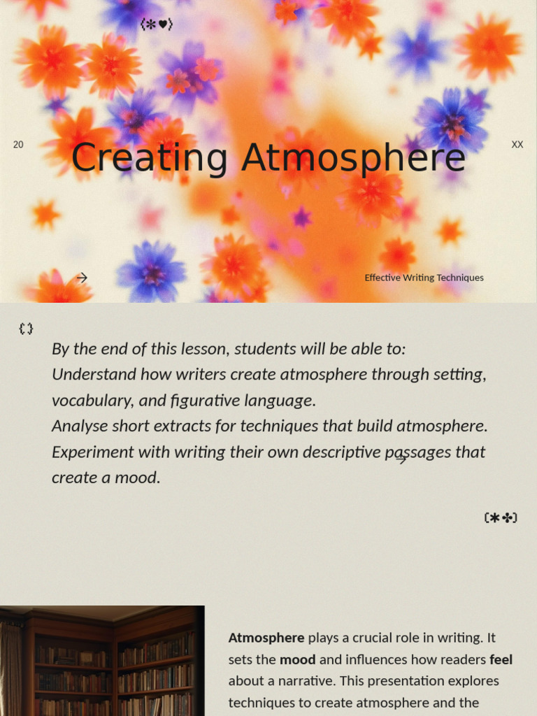 Crafting Atmosphere in Narrative Writing | PDF | Narrative | Experience