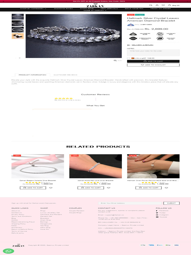 HTTPSWWW - Zarkan.coproductshallmark Silver Crystal Leaves American ...