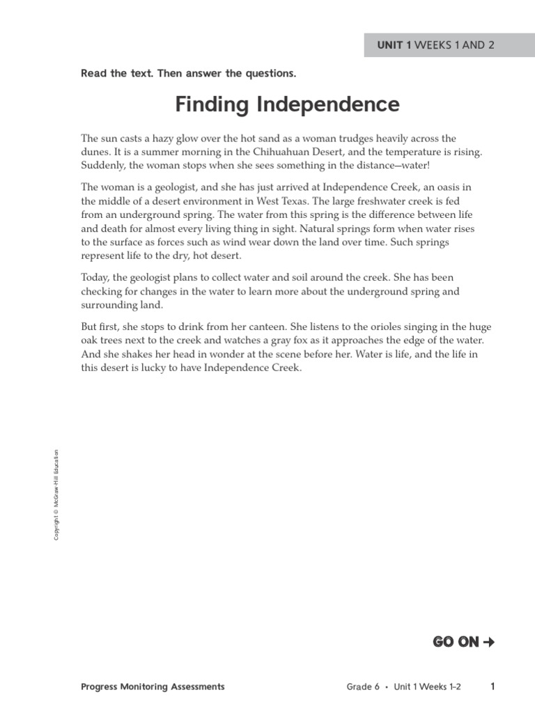 Reading Comprehension Week 1 | PDF | Aurora | Desert