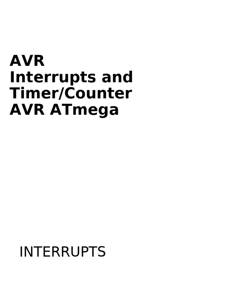 05 AVR Timer-Counter and Interrupts | PDF | Computer Engineering | Computer Architecture