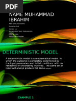 Introduction To Deterministic Models | PDF | Mathematical Model | Determinism