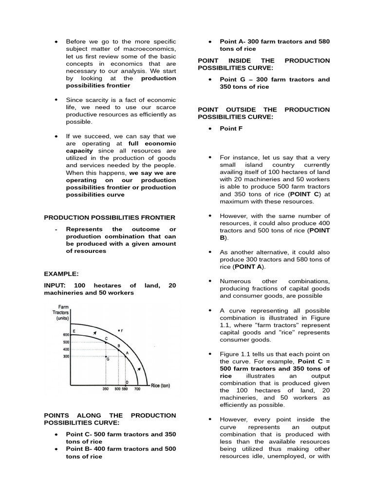 Production Possibilities Frontier | PDF | Goods | Capital (Economics)