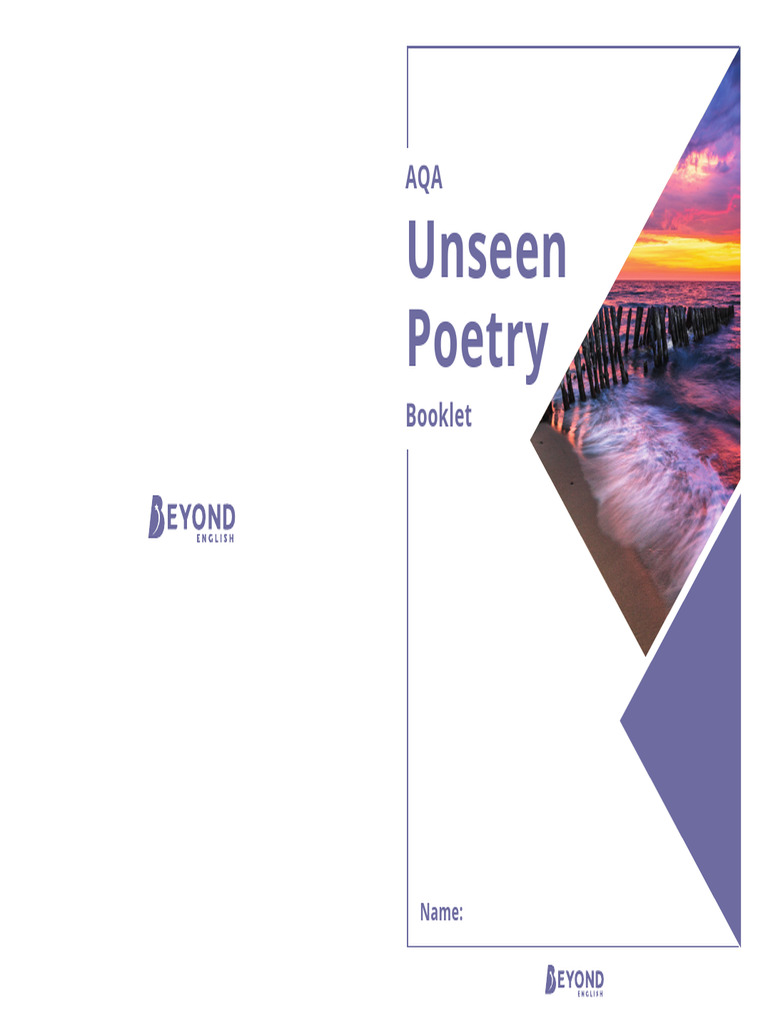 AQA Unseen Poetry Study Guide | PDF | Poetry | Phonaesthetics