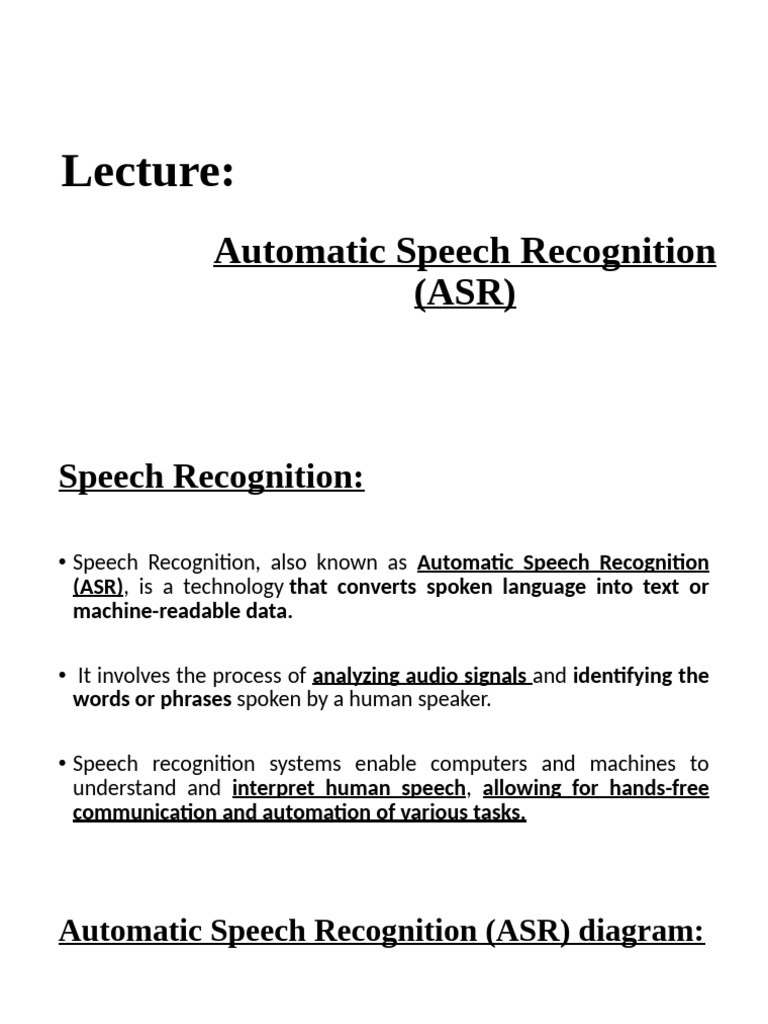 Speech Recognition | PDF