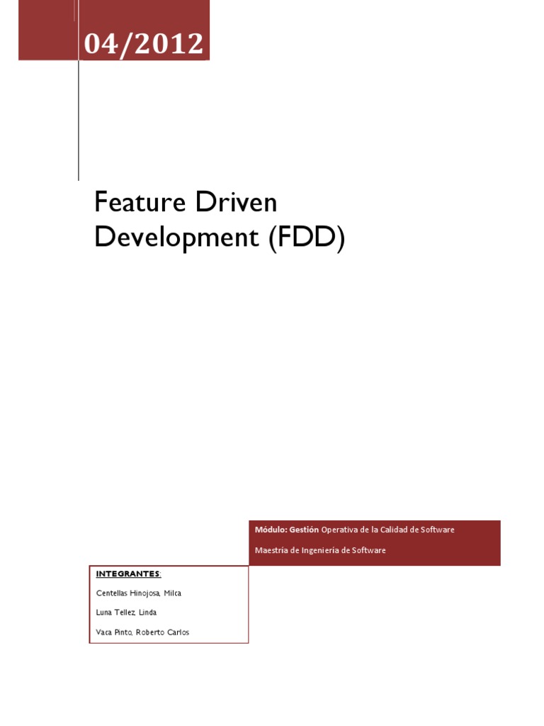 Feature Driven Development | PDF | Ingeniería de software | Software