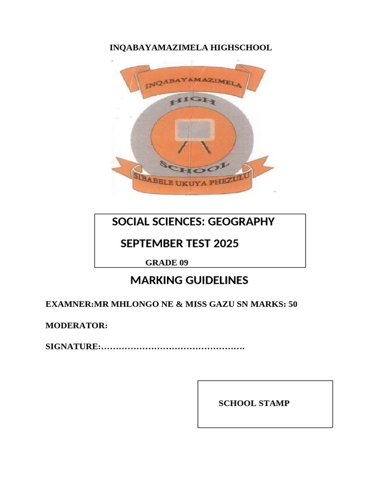 Grade 9 Geography Test: Weathering Concepts | PDF | Weathering | Erosion