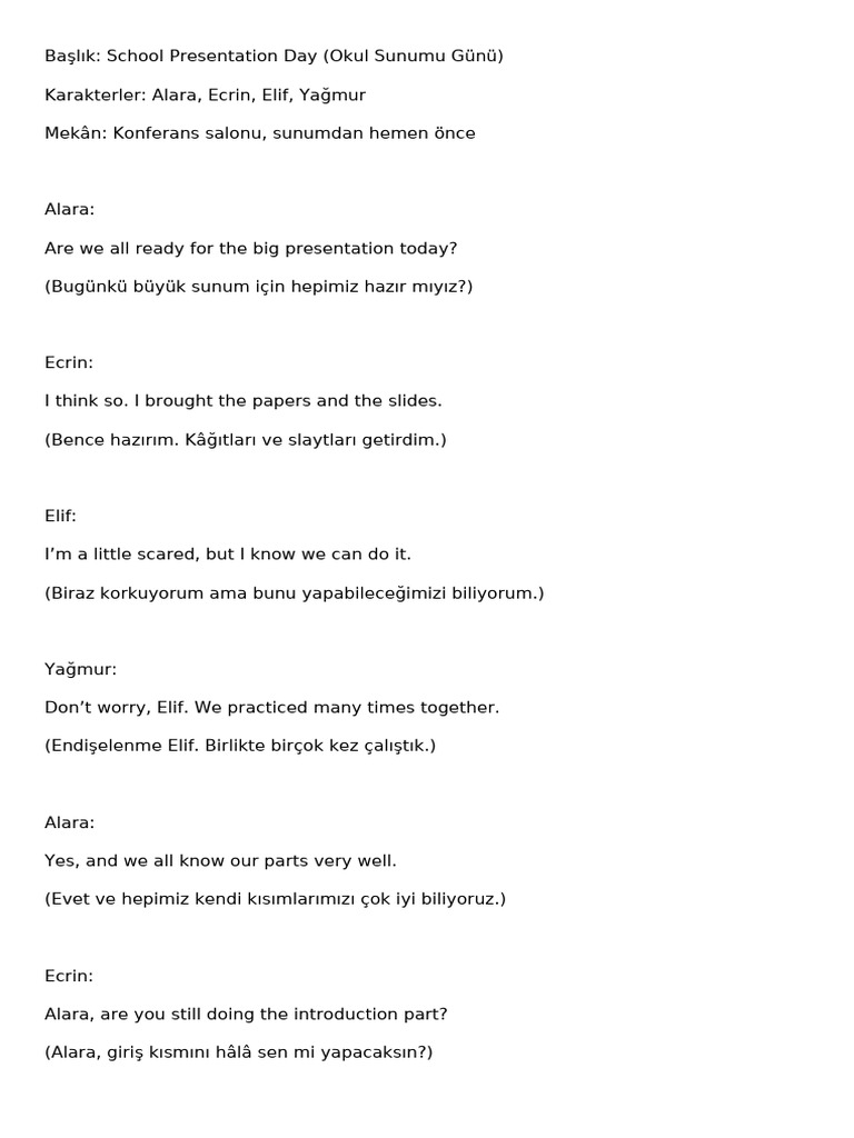 English Theater Dialog | PDF