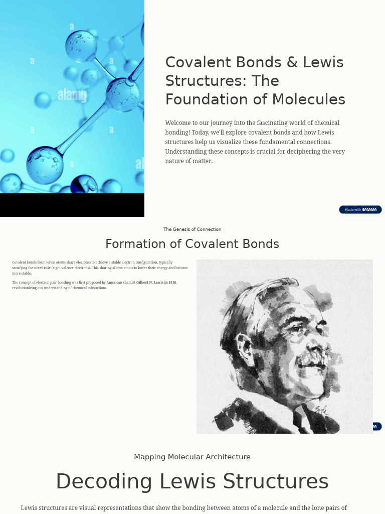 Covalent Bonds and Lewis Structures Explained | PDF | Covalent Bond ...