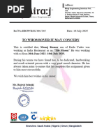 Civil Engineer Experience Certificate Format 1 | PDF