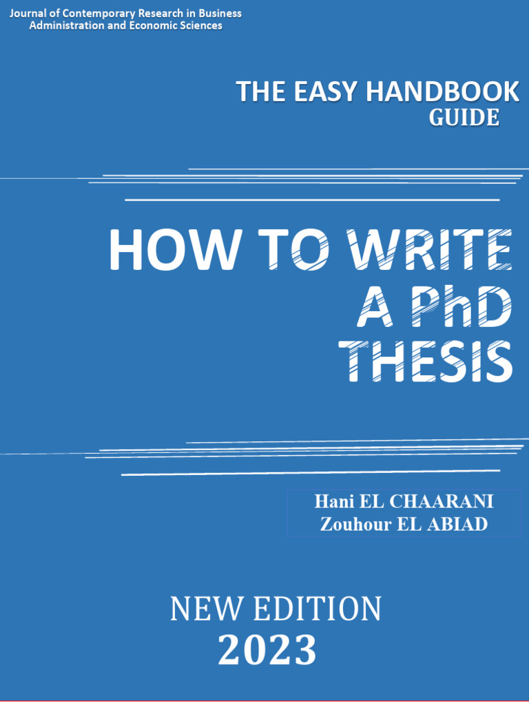 PhD Thesis Writing Guide by Hani Chaarani | PDF | Survey Methodology ...