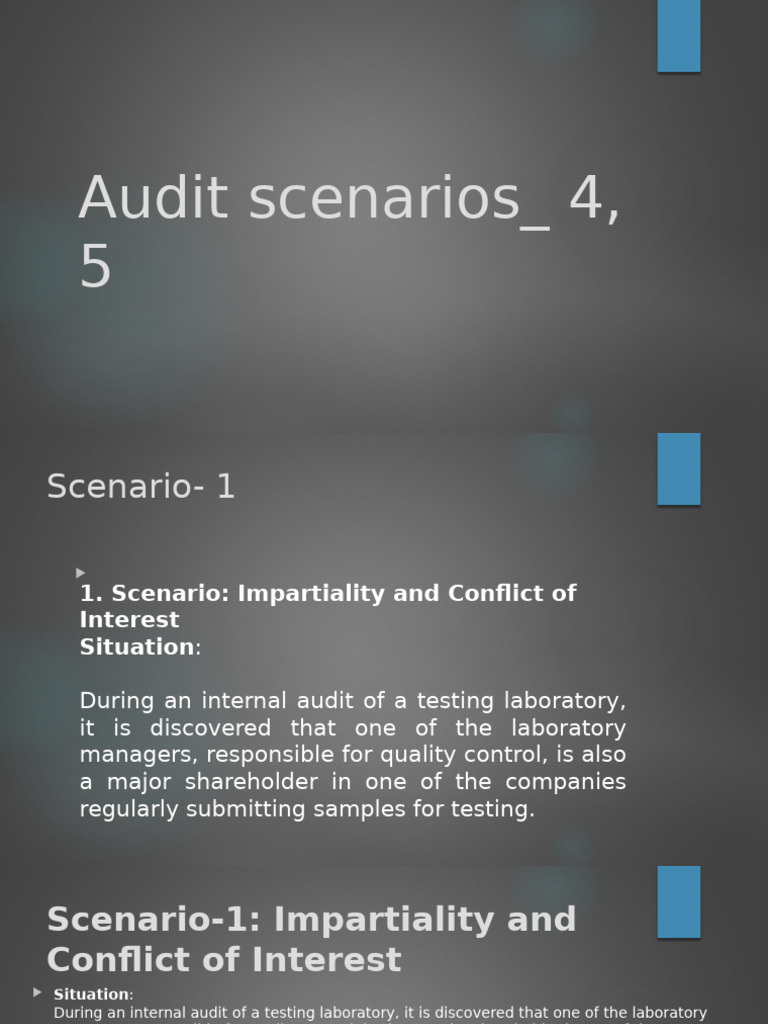 Audit Scenarios CL 4, 5 | PDF