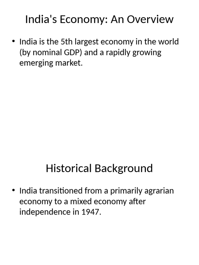 Overview of India's Economic Growth | PDF