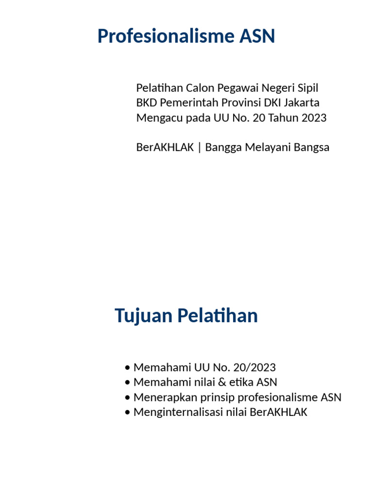 Slide Profesionalisme ASN | PDF