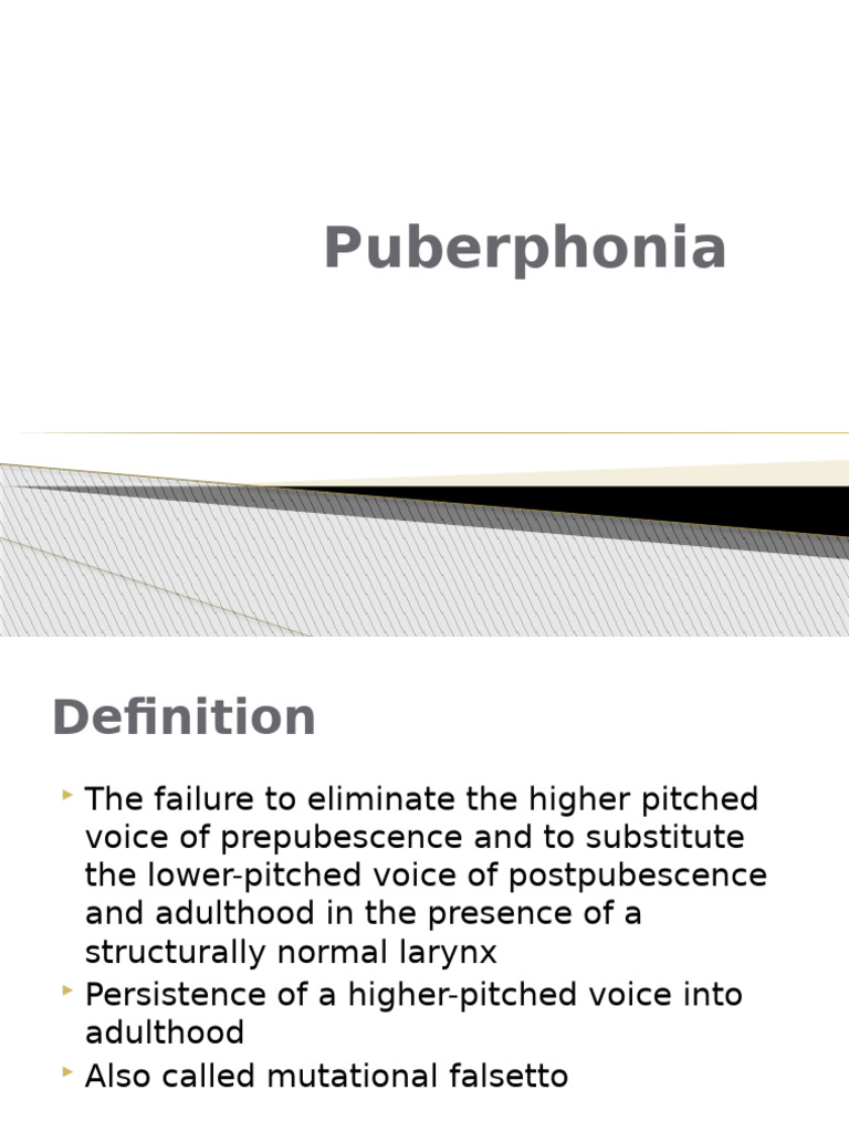 Understanding Puberphonia and Treatment | PDF