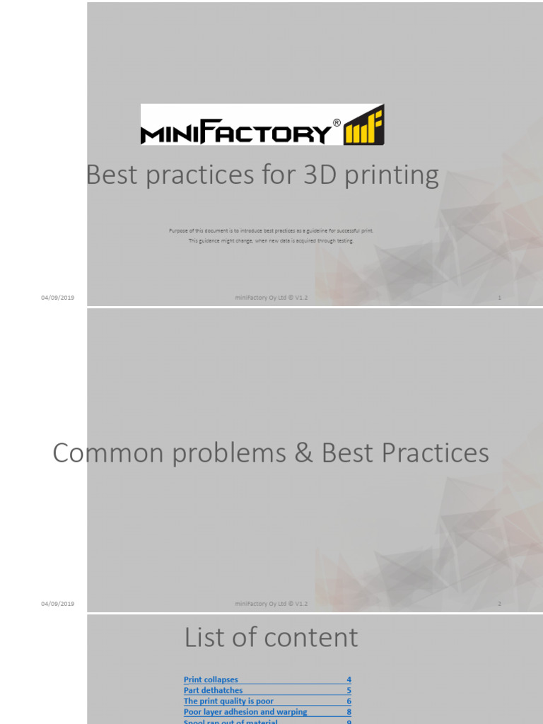 3D Printing Best Practices Guide | PDF | Extrusion | Adhesion