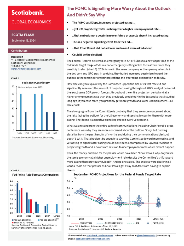 The FOMC is Signalling More Worry About the Outlook—and Didn’t Say Why | PDF | Inflation ...