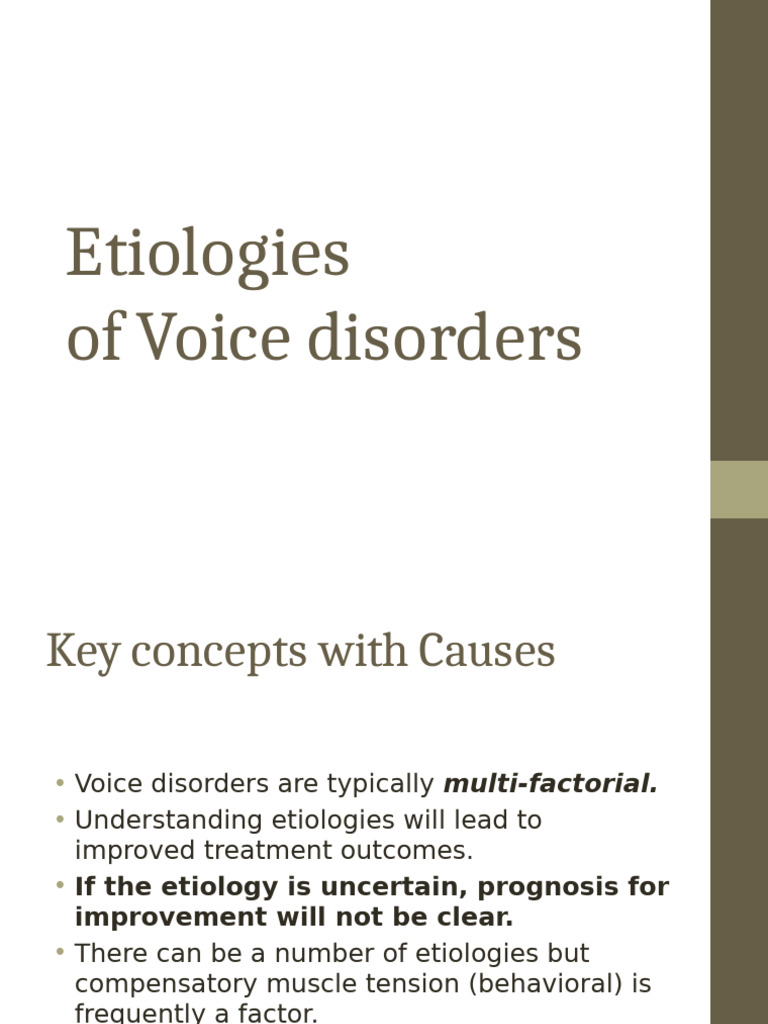 Voice etiology | PDF | Larynx | Human Voice