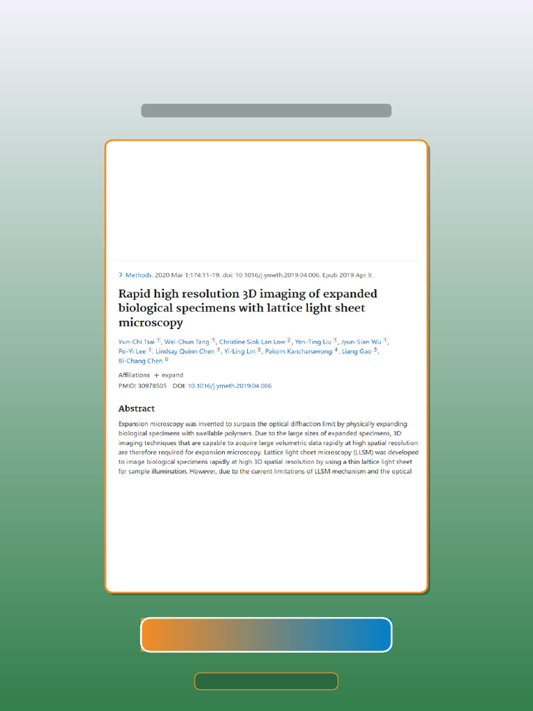 Rapid High Resolution 3D Imaging of Expanded Biological Specimens With ...