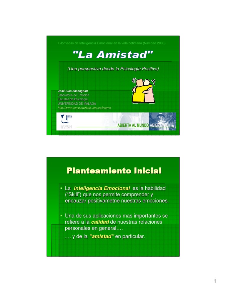 La Amistad Pdf Pdf Felicidad Psicologia Positiva