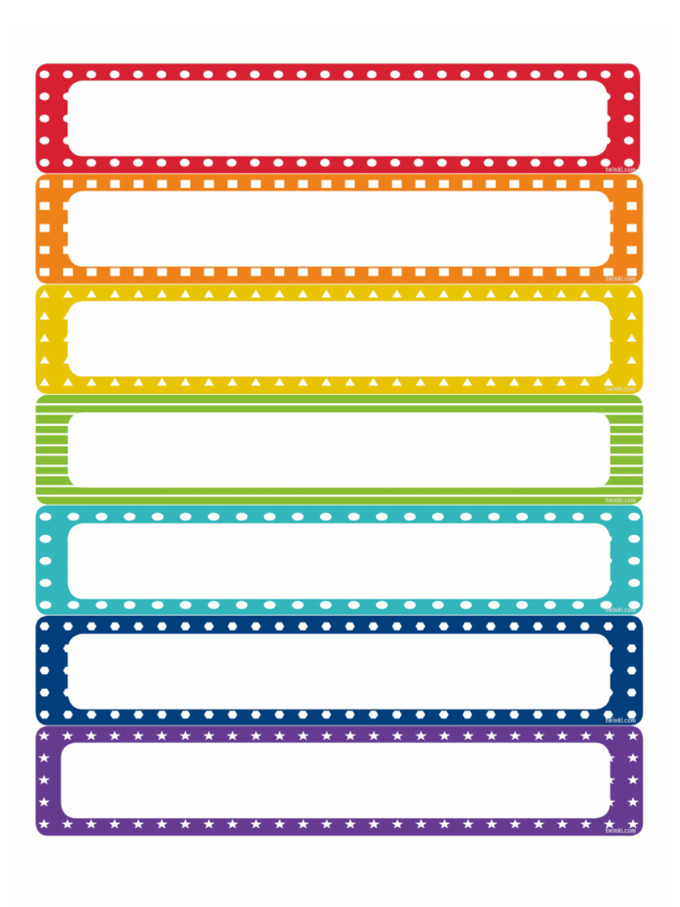 Editable Multicolour Tray Labels Editable | PDF