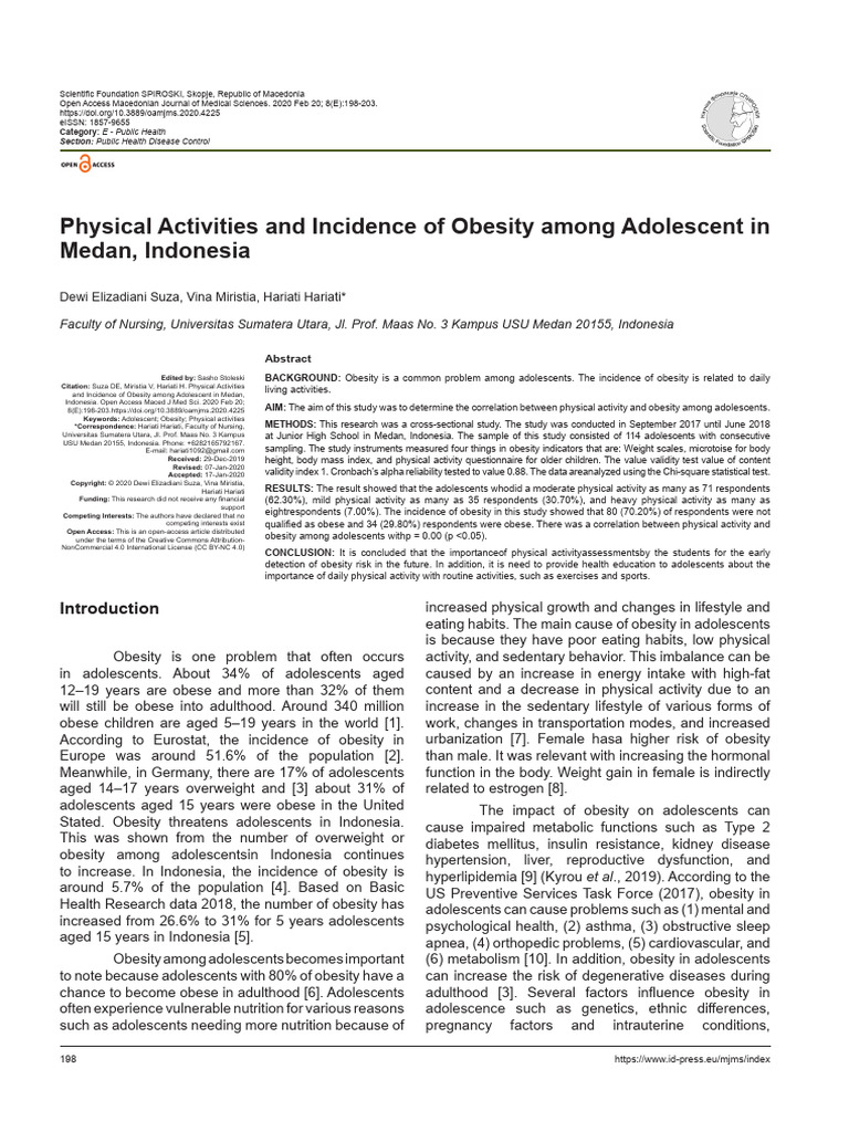 Admin-Oamjms-8e-198, Research Form | PDF | Obesity | Body Mass Index