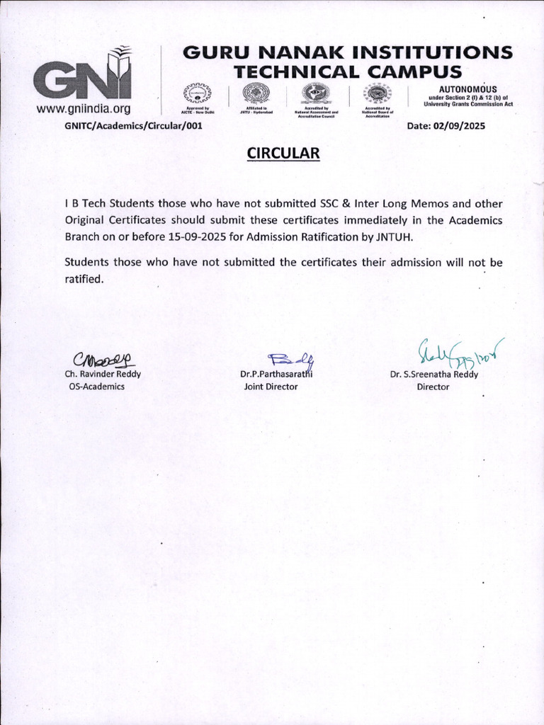 1.inter Long Memo - Circular | PDF