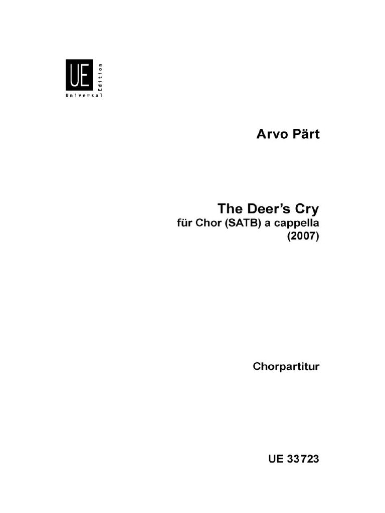 The Deer's Cry (Pärt) | PDF