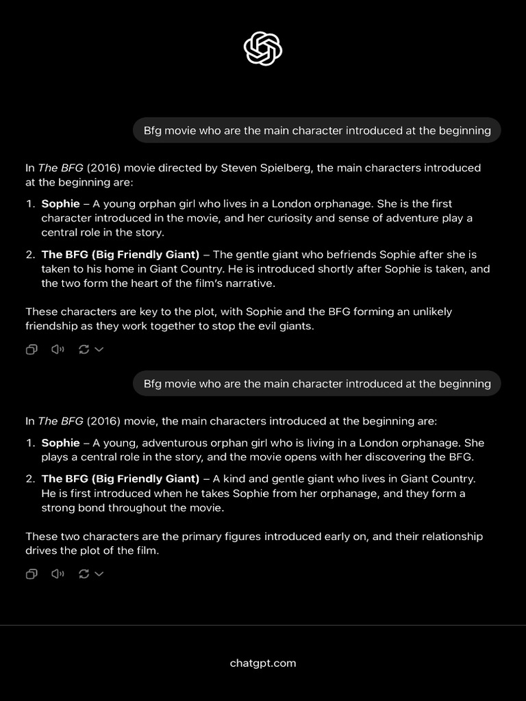 BFG Movie Characters | PDF