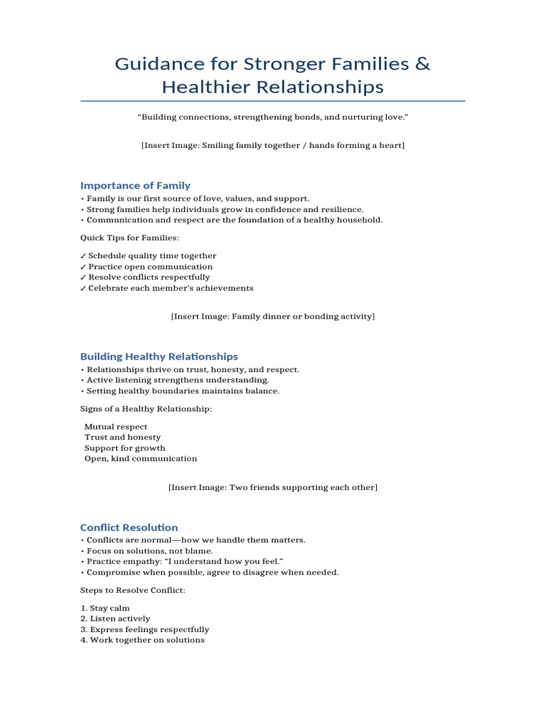 Family Connection and Relationship Guide | PDF