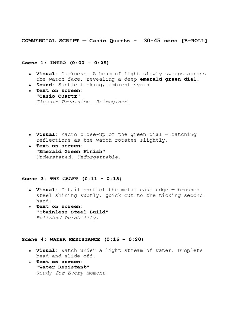 Commercial Script | PDF