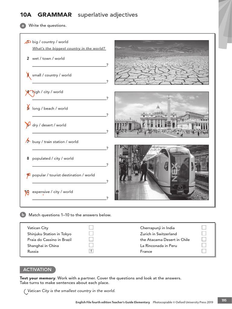 Superlative Adjectives in Geography | PDF