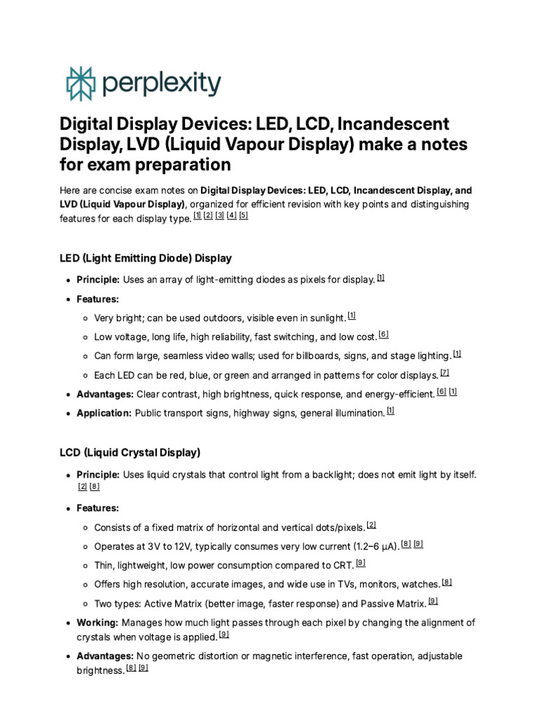 Overview of Incandescent Displays | PDF | Liquid Crystal Display ...