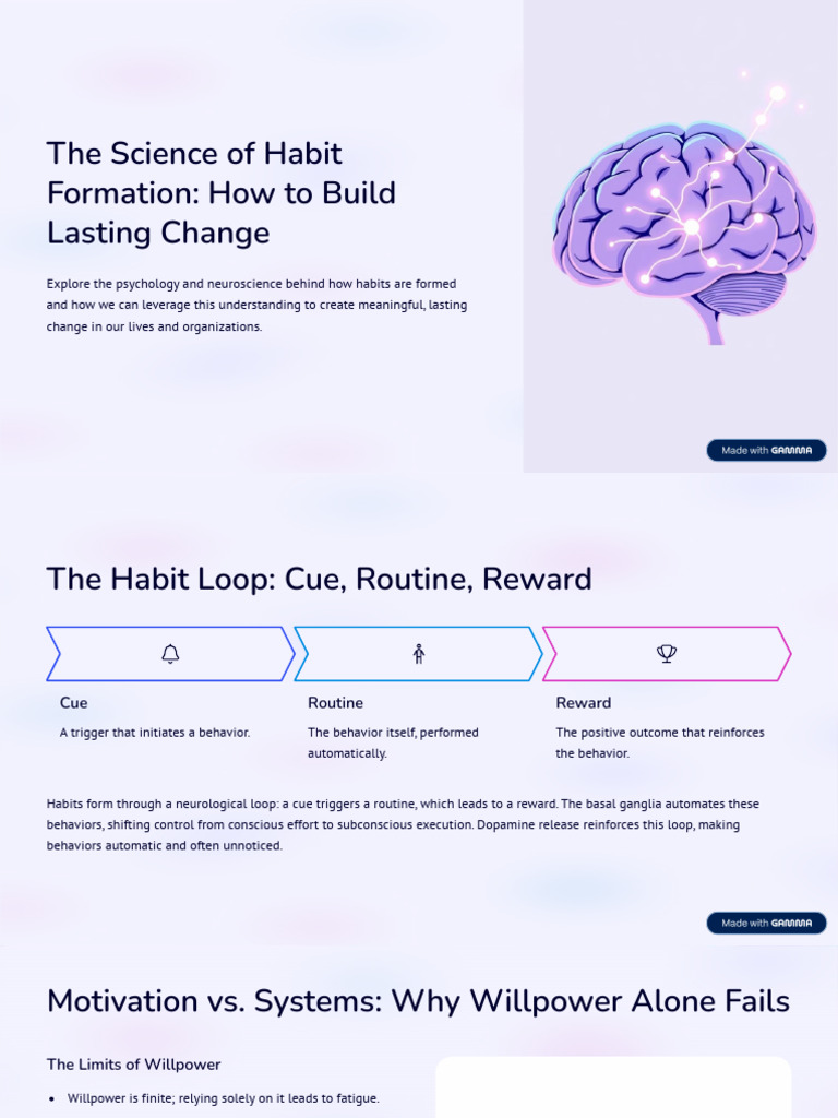 Neuroscience of Habit Formation | PDF | Habits | Self-Management