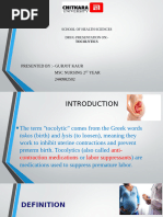 Tocolytic Agents: Mechanisms & Side Effects | PDF | Drugs | Pharmacology