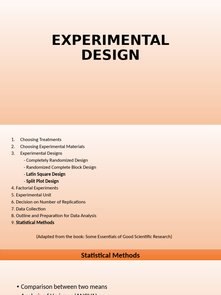 Experimental Design Lecture Notes | PDF | Analysis Of Variance ...