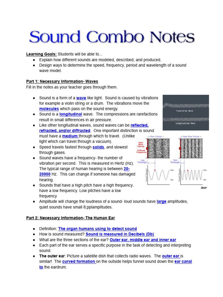 Understanding Sound Waves and Hearing | PDF | Sound | Ear
