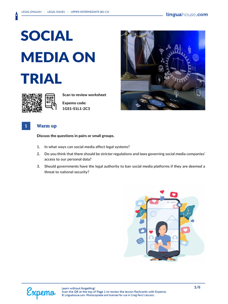 Social Media On Trial British English Teacher | PDF | Justice | Crime ...