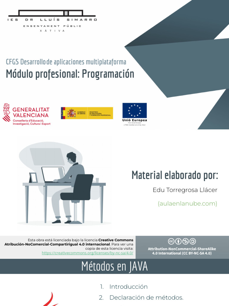 Métodos en JAVA | PDF | Java (lenguaje de programación) | Puntero (Programación de computadora)