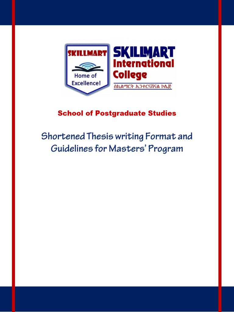 Thesis Writing Guidelines for Masters | PDF | Methodology | Survey ...